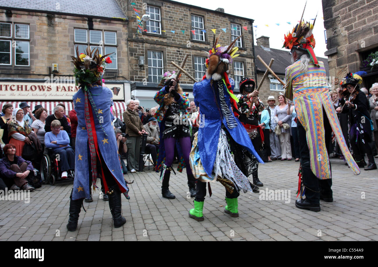 Black Pig Border Morris Dancers at Bakewell Day of Dance Stock Photo ...