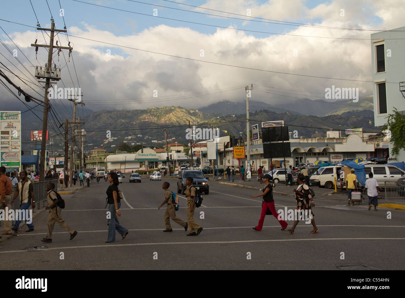 people on the streets in Kingston Jamaica Stock Photo - Alamy