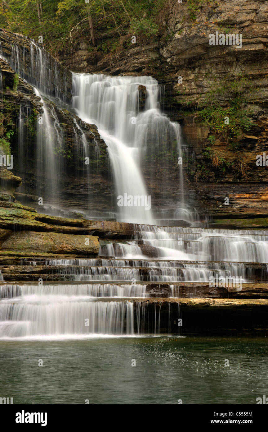 Waterfall in a forest, Tennessee, USA Stock Photo - Alamy