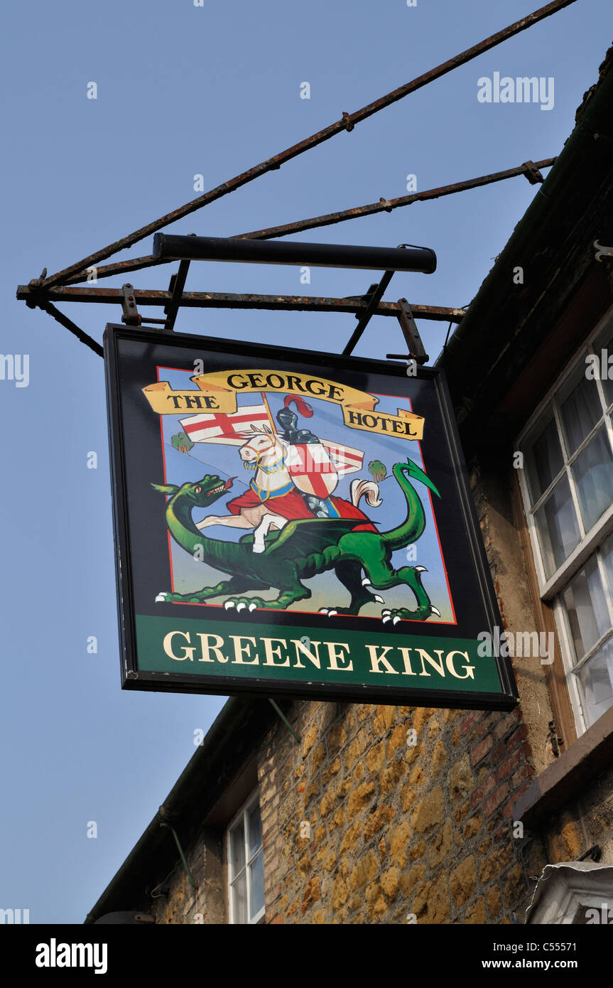 Inn sign at the George Hotel, Castle Cary, Somerset Stock Photo - Alamy