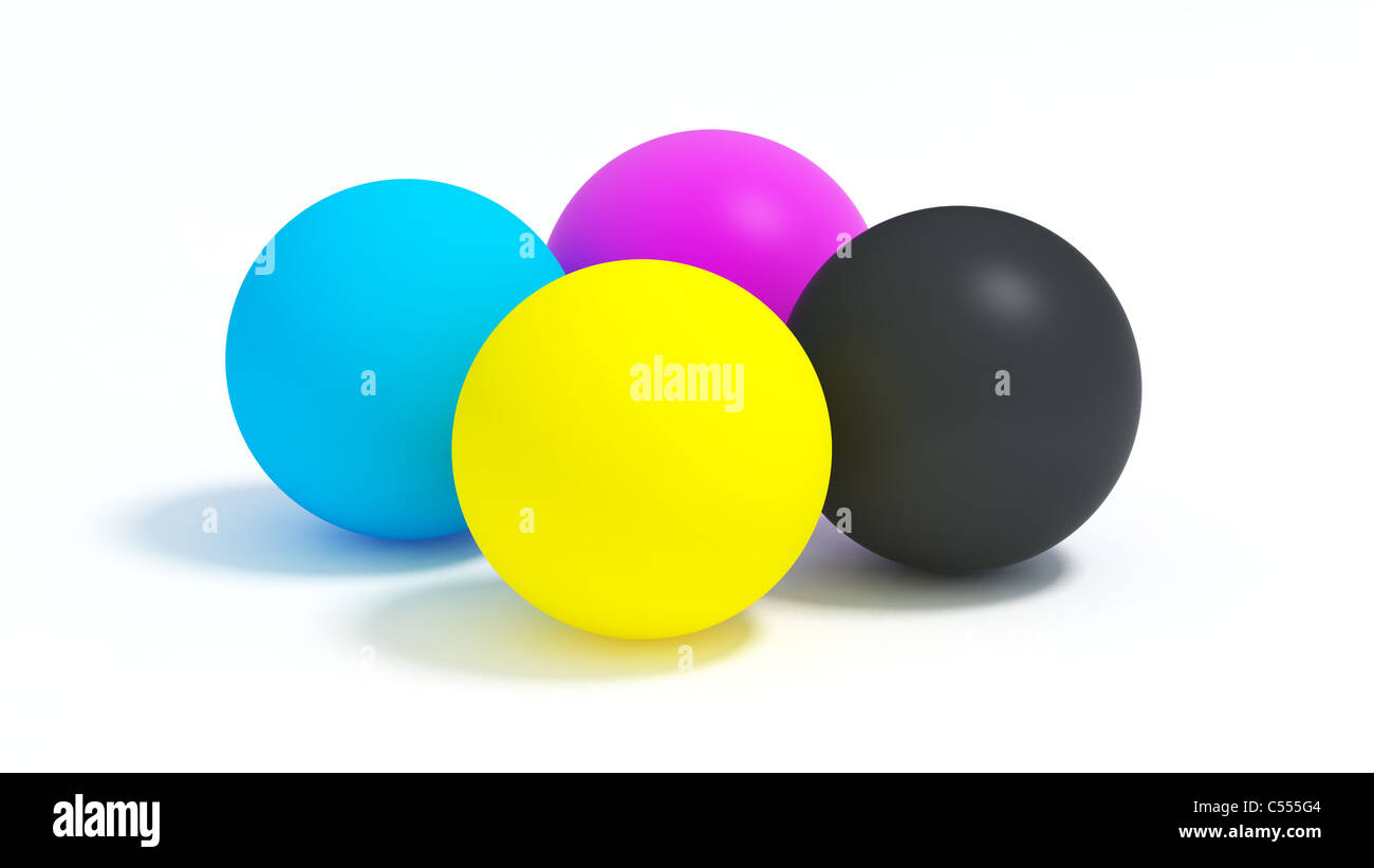 Cmyk balls hi-res stock photography and images - Alamy