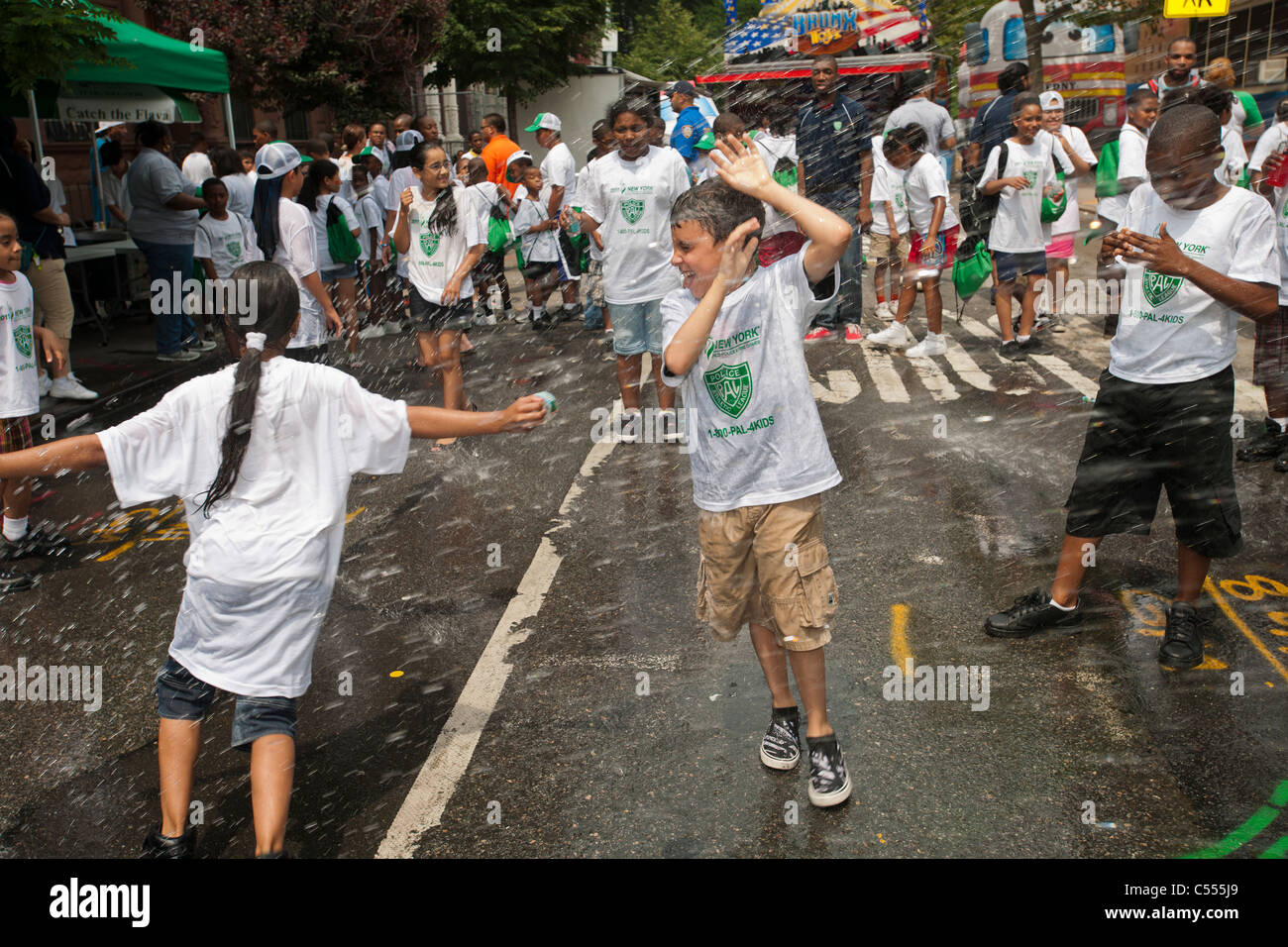 2011 Summer Play Streets program in a Police Athletic League (PAL) play ...