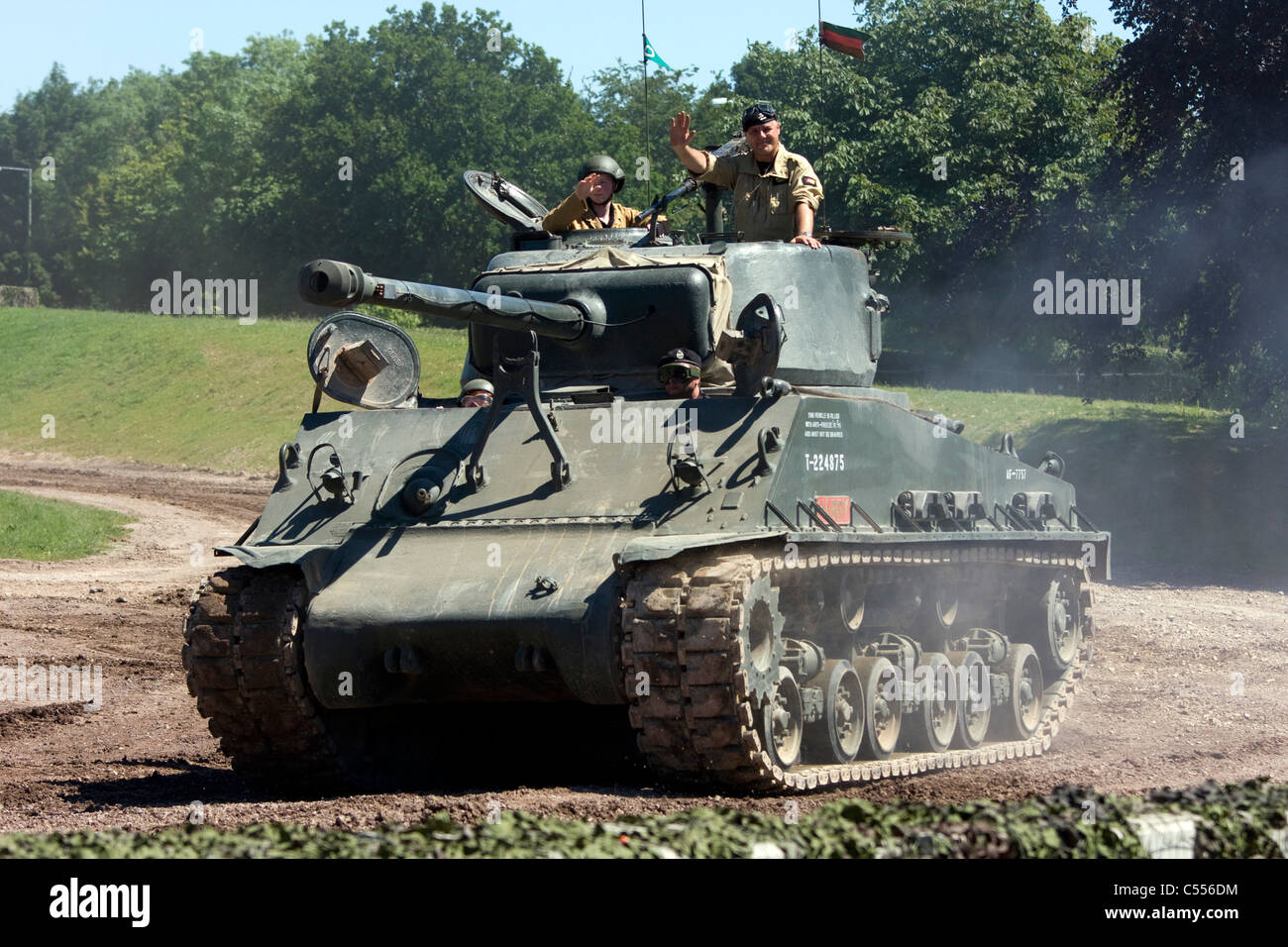 Tankfest 2011 Bovington Dorset UK Sherman M4 A8 E8 Medium Tank Stock ...