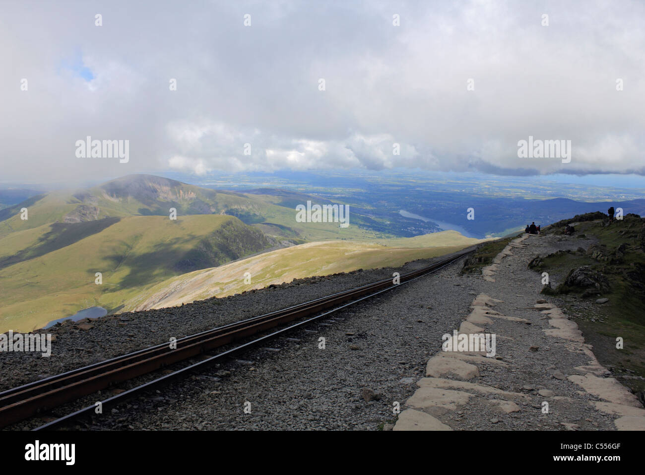 Snowdon Railway Track, Snowdonia National Park Wales UK Stock Photo - Alamy