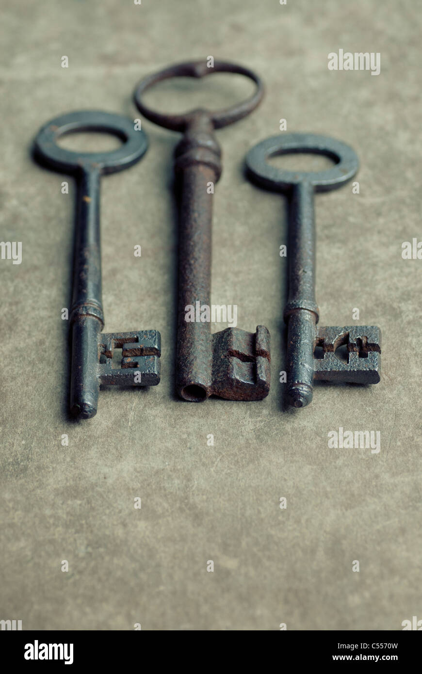 Three old keys Stock Photo - Alamy