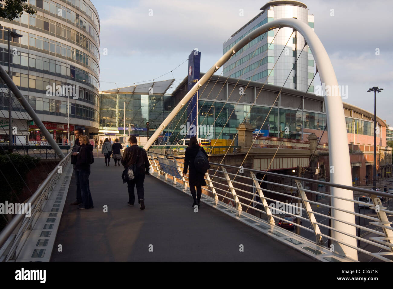 Bridge to Piccadilly Train Station, Manchester Stock Photo - Alamy