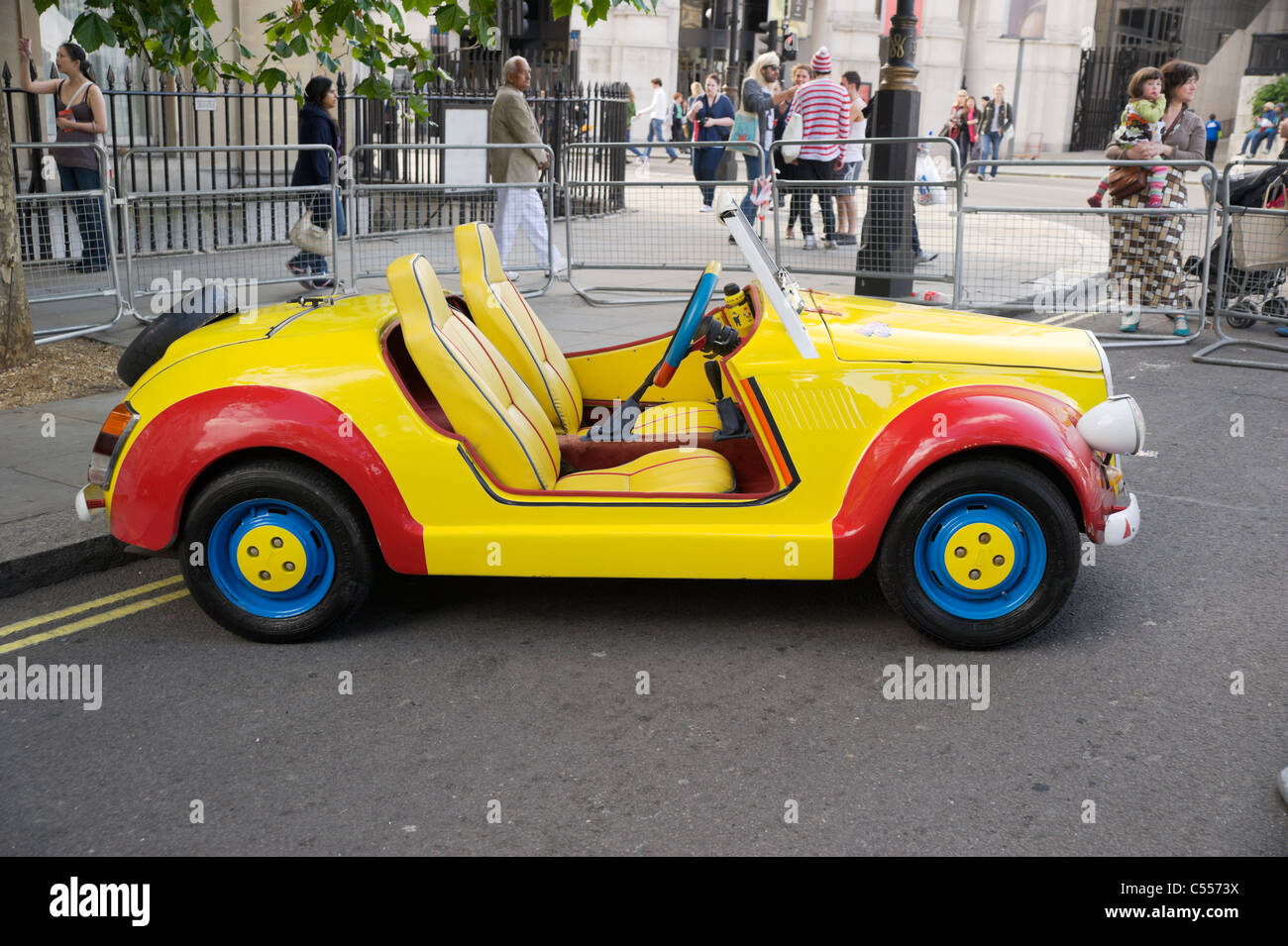 London, UK, Noddy's Car in Trafalgar Square, right side view Stock ...