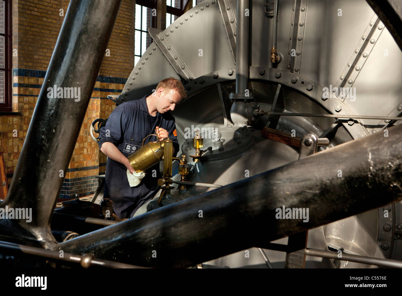 The Netherlands, Lemmer, steam-driven pumping engine called the ir.D.F ...