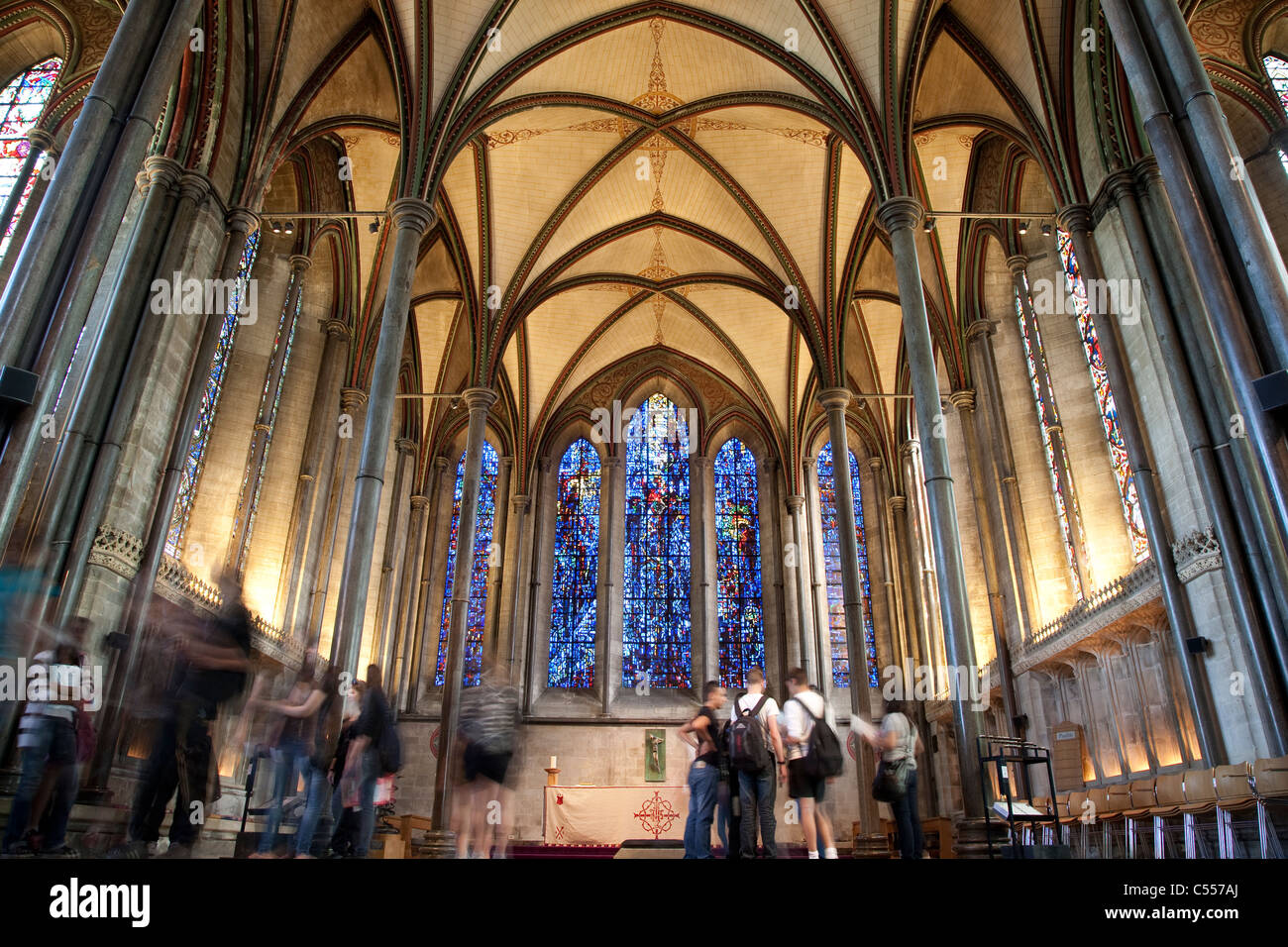 Trinity Chapel in Salisbury Cathedral Church, England, UK Stock Photo ...