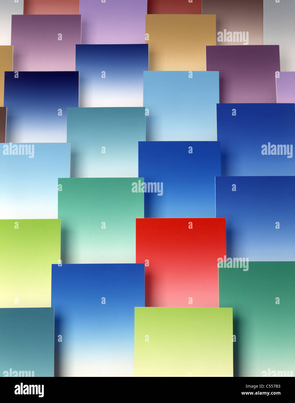 Rows of colorful squares Stock Photo - Alamy