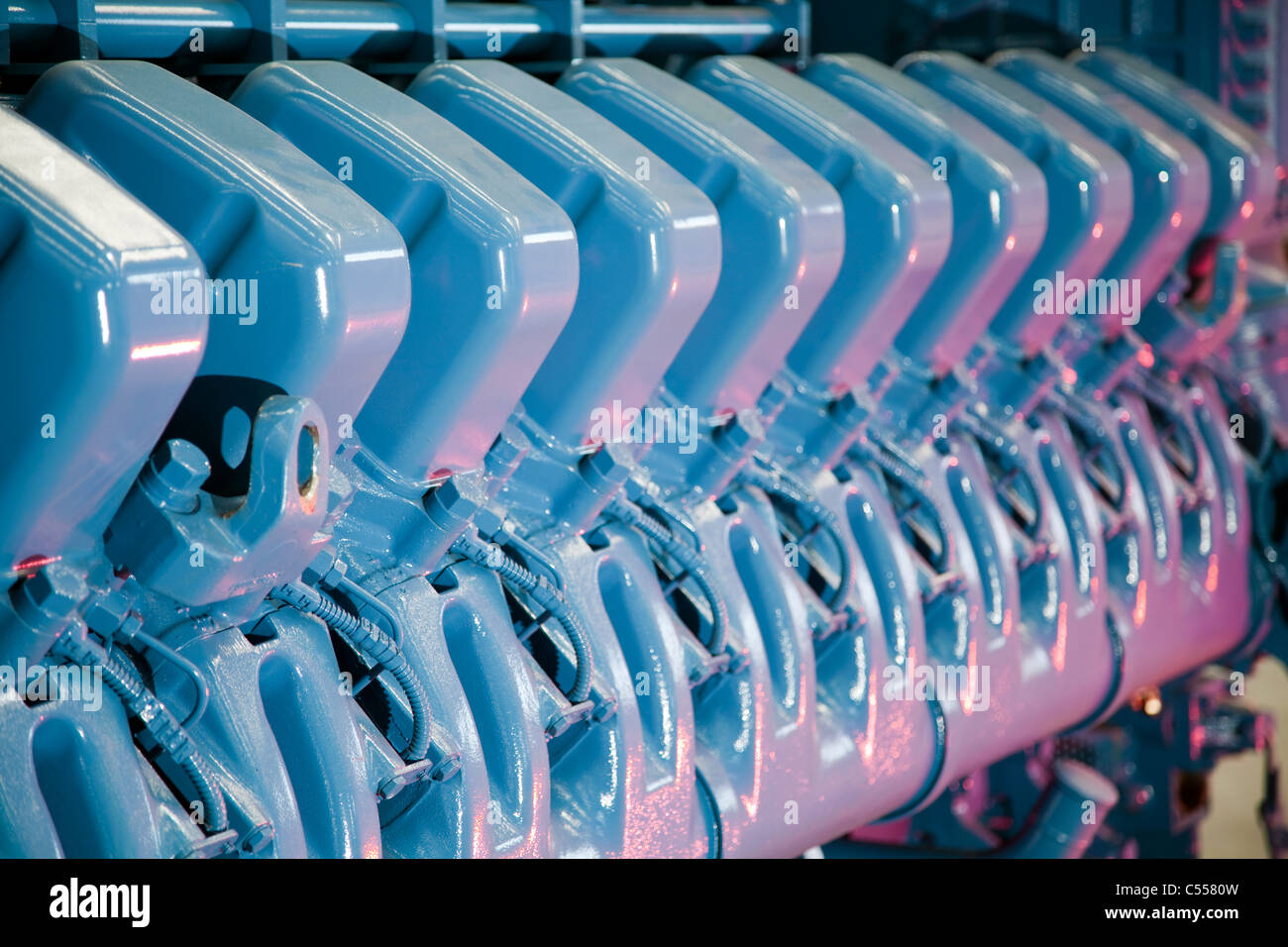 Close-up of industrial engine Stock Photo - Alamy