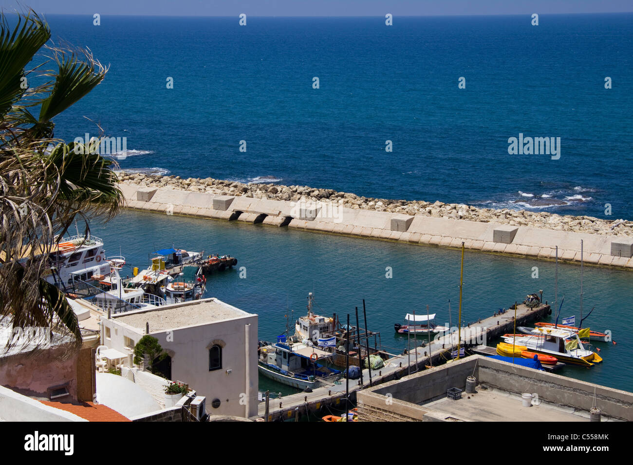 View of Andromeda rock at the Old Jaffa harbour Tel Aviv Israel Stock ...