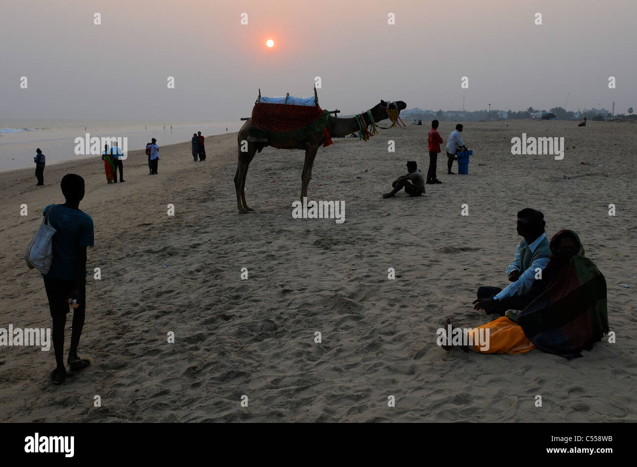 Beach in Puri in the Indian state of Orissa Stock Photo - Alamy