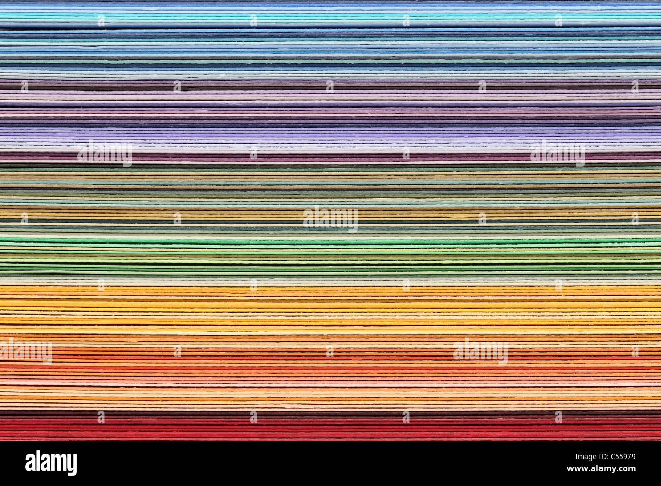 Stack of colorful paper Stock Photo - Alamy