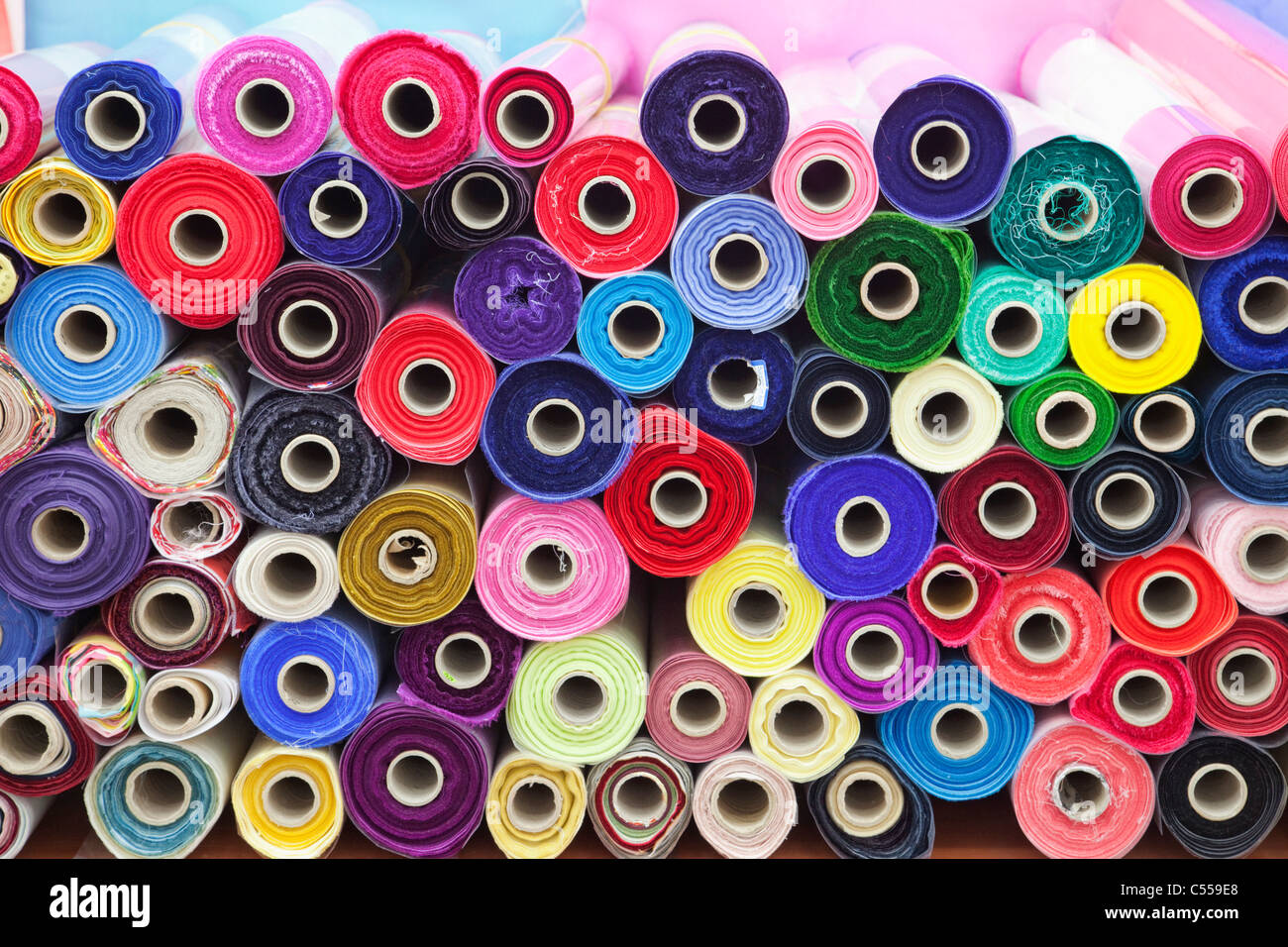 Fabric shop display, Dongdaemun Market, Seoul, South Korea Stock Photo ...