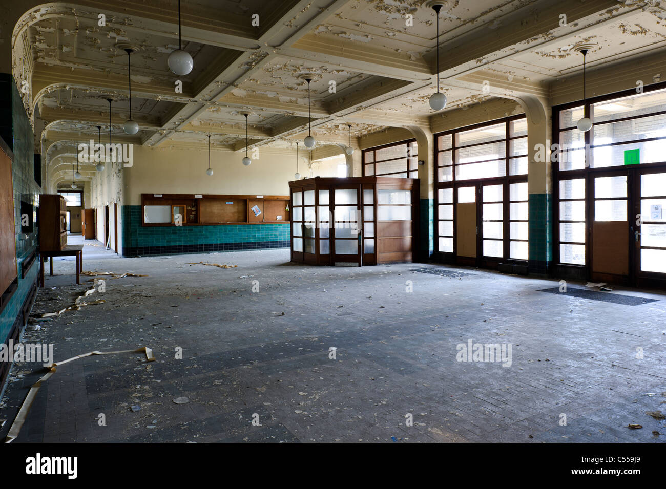 old abandoned hall Stock Photo - Alamy