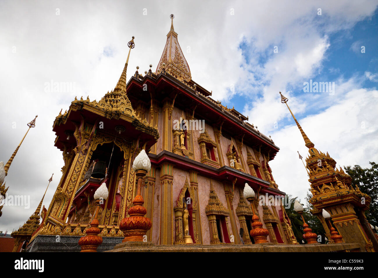 Wat Chalong - Buddhist temple in Phuket, Thailand. Wat Chalong is the ...