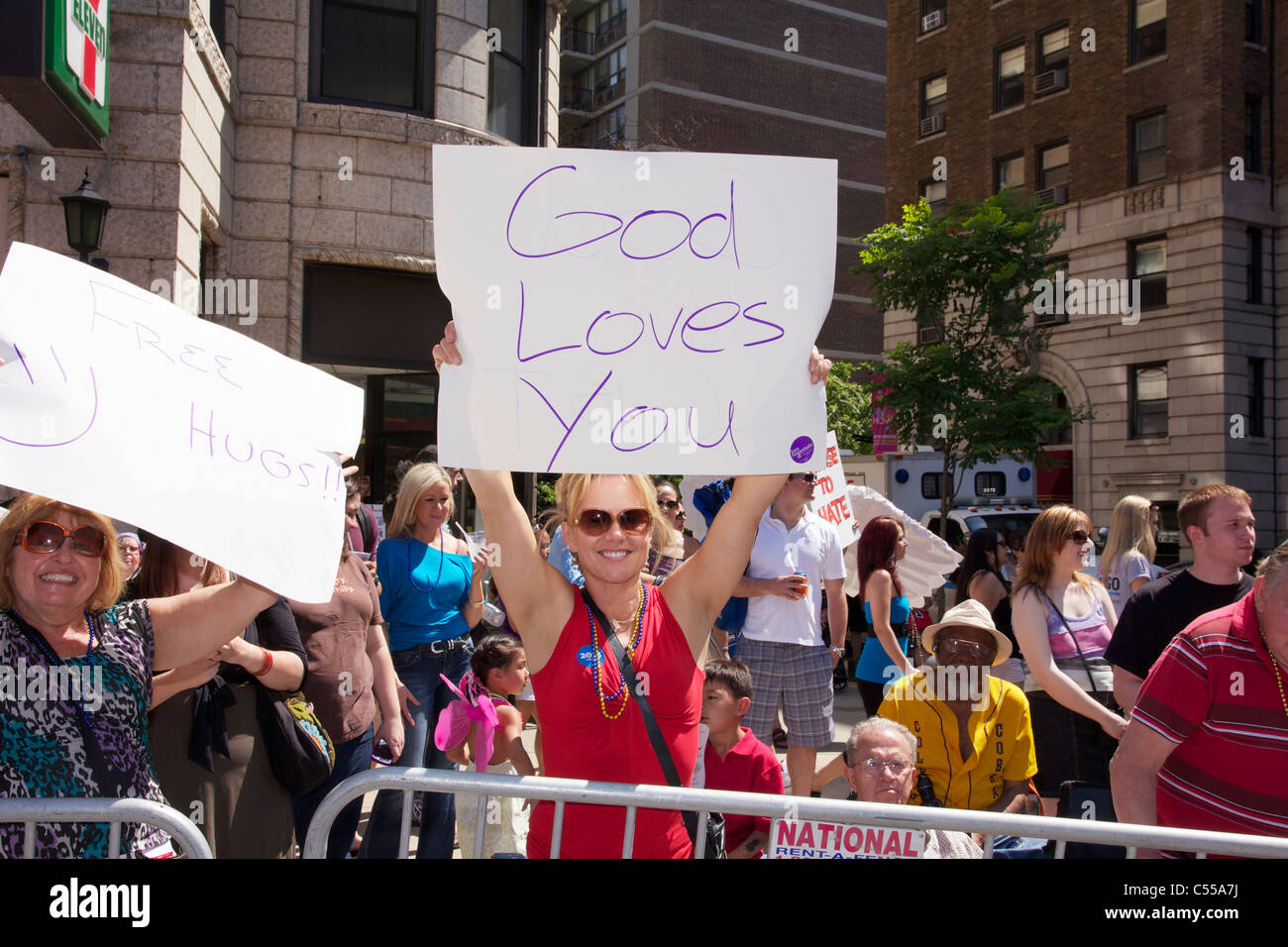 Pride supporters. Chicago Gay Pride Parade 2011 Stock Photo - Alamy
