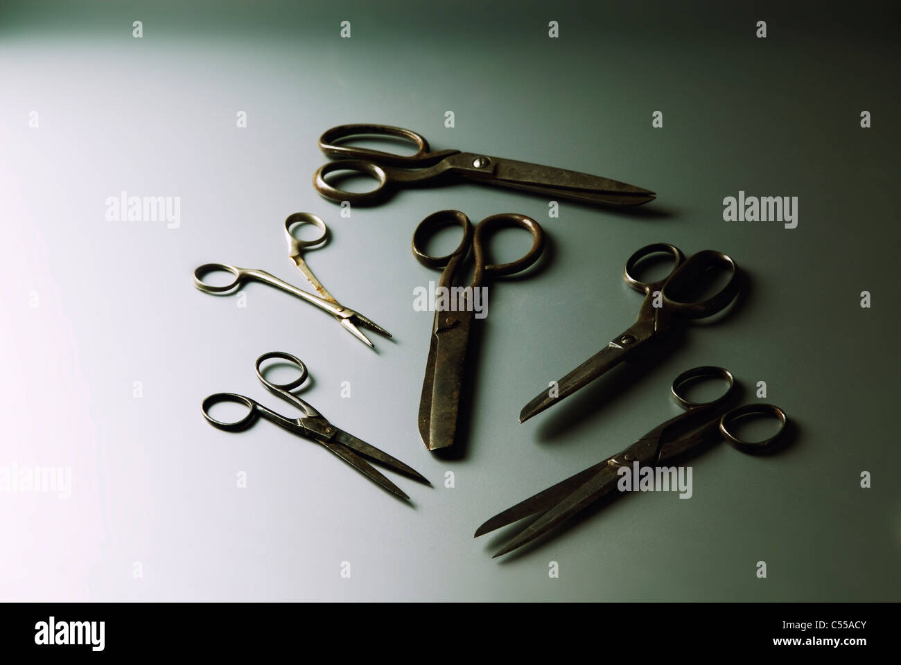 bunch of old rusty scissors Stock Photo - Alamy