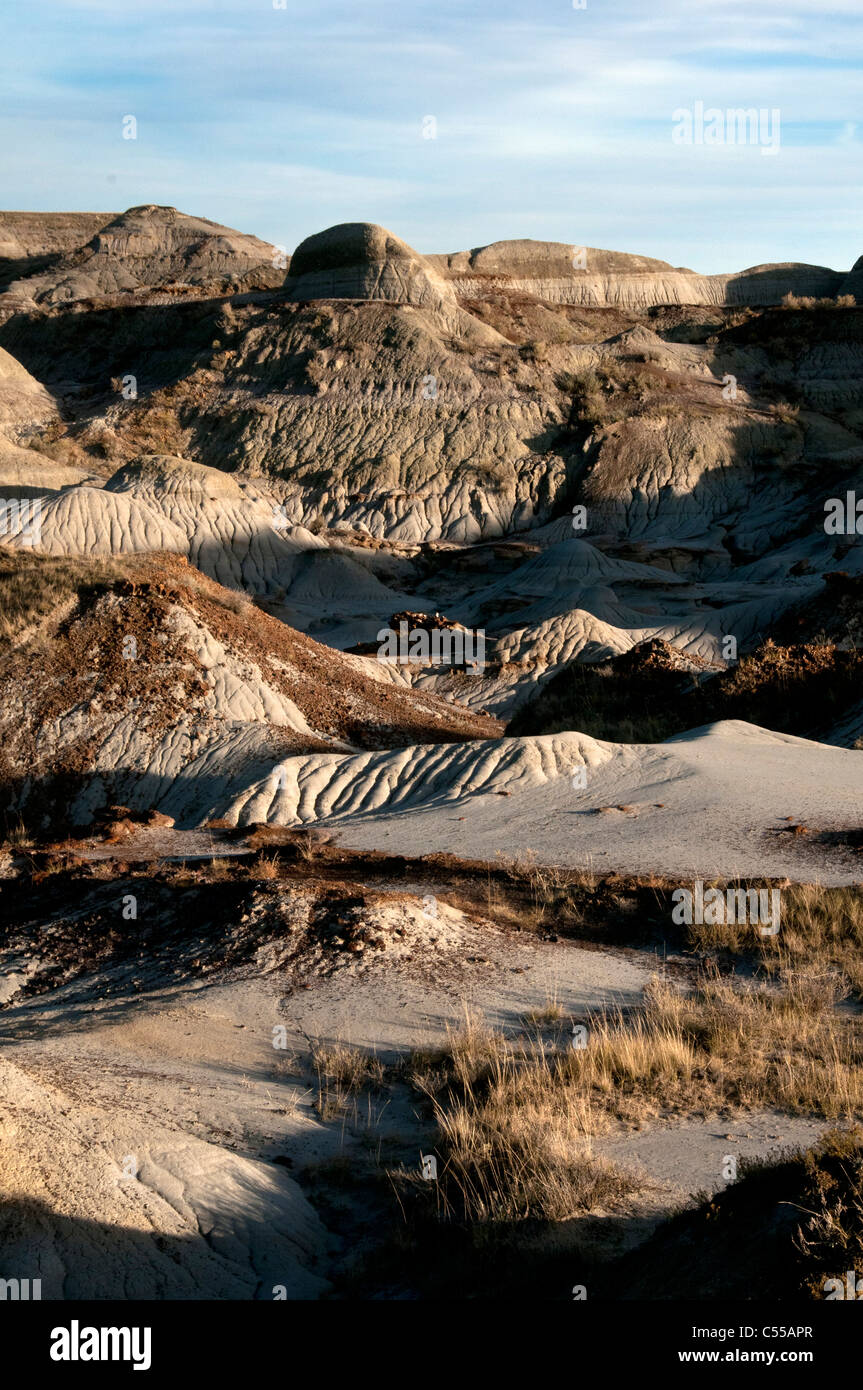 Rock formations in a desert, Dinosaur Provincial Park, Brooks, Alberta ...