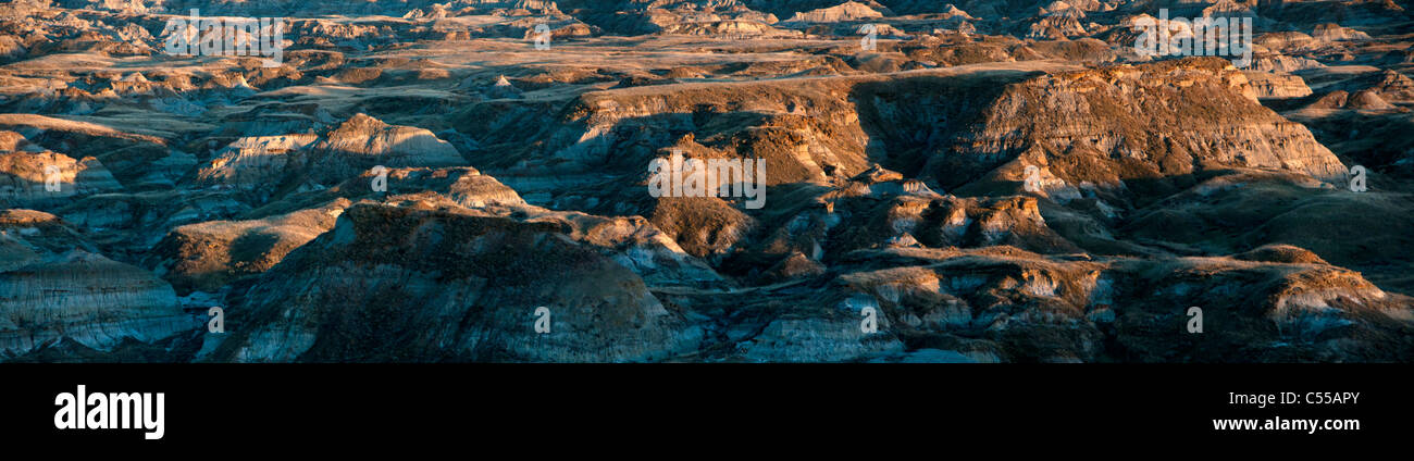 Rock formations in a desert, Dinosaur Provincial Park, Brooks, Alberta ...