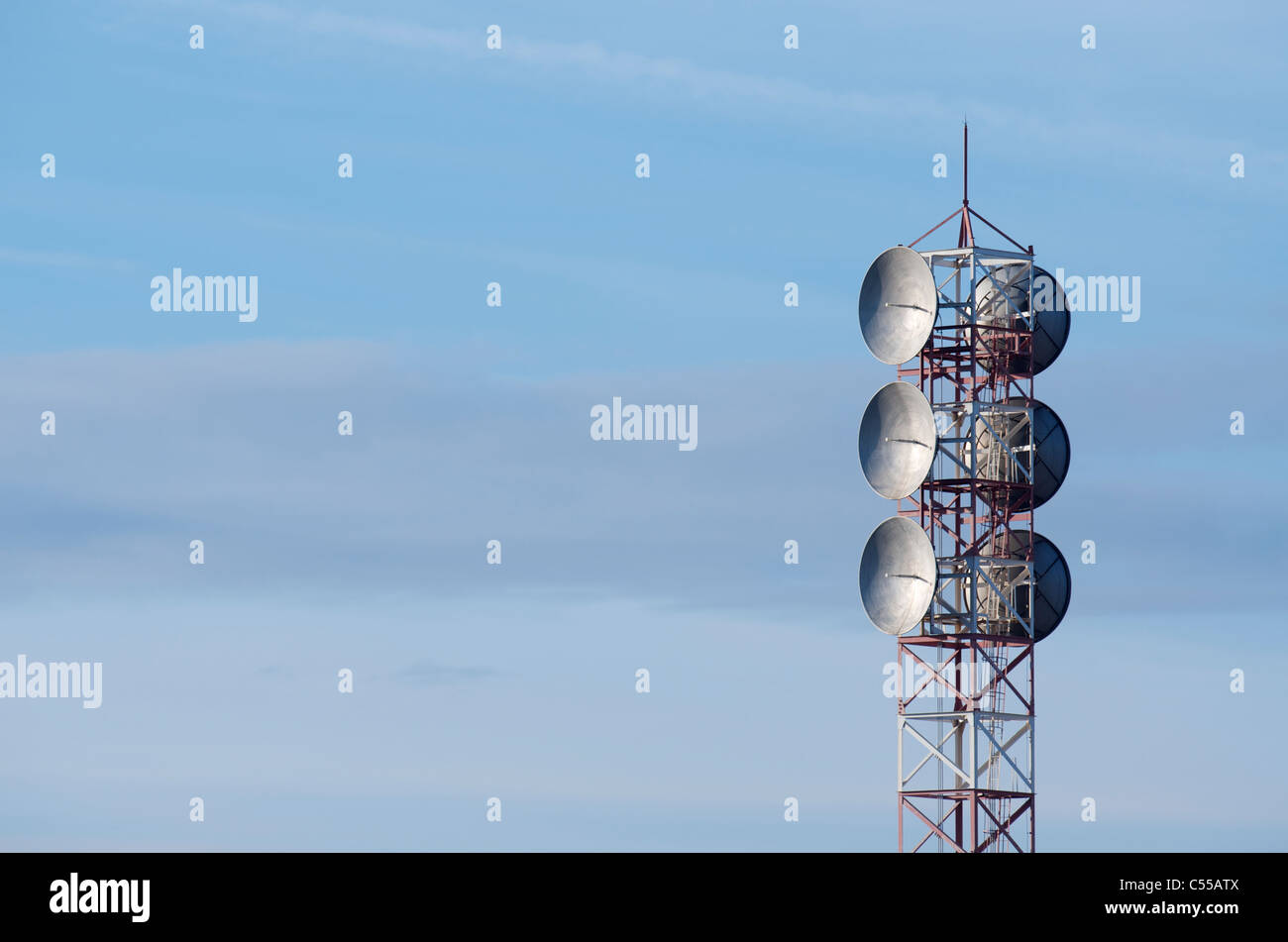 profile of a group of telecommunication tower Stock Photo - Alamy