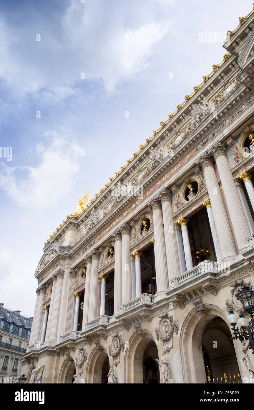 Low angle view of an opera house, Opera Garnier, Paris, Ile-de-France ...
