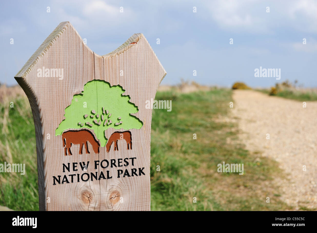 New Forest National Park Sign at Keyhaven, Hampshire, England, United ...