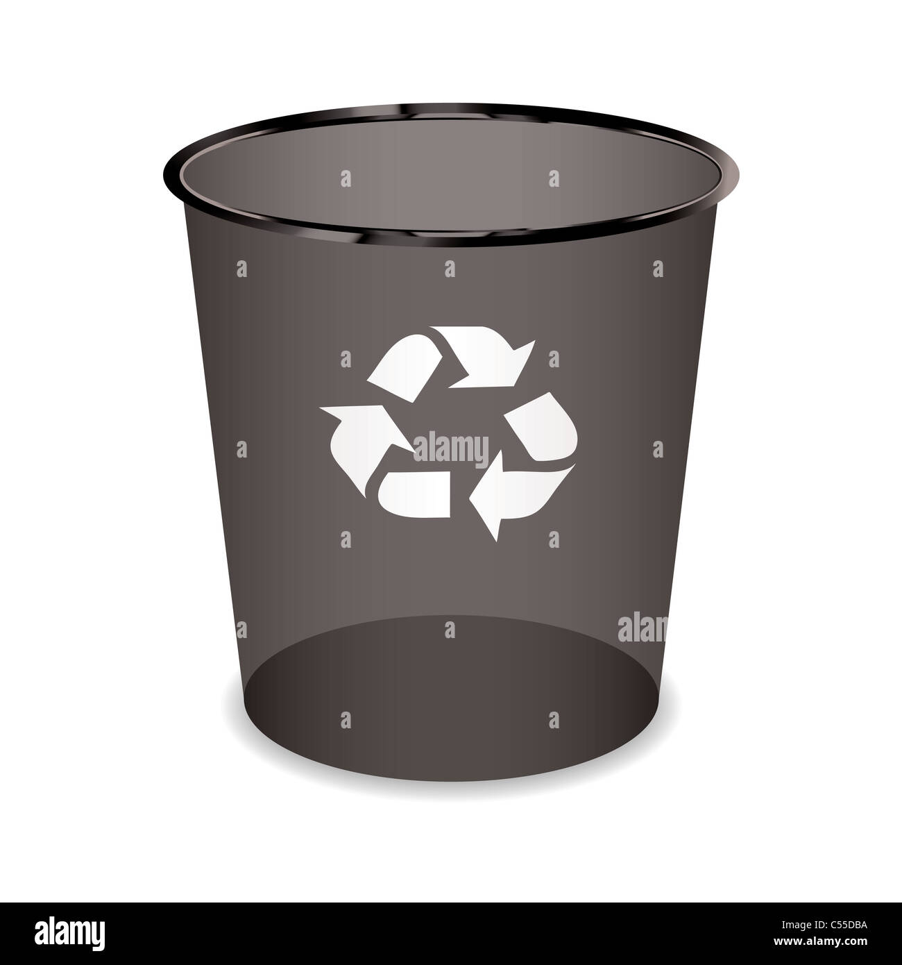 Black transparent trash or waste recycle bin Stock Photo - Alamy