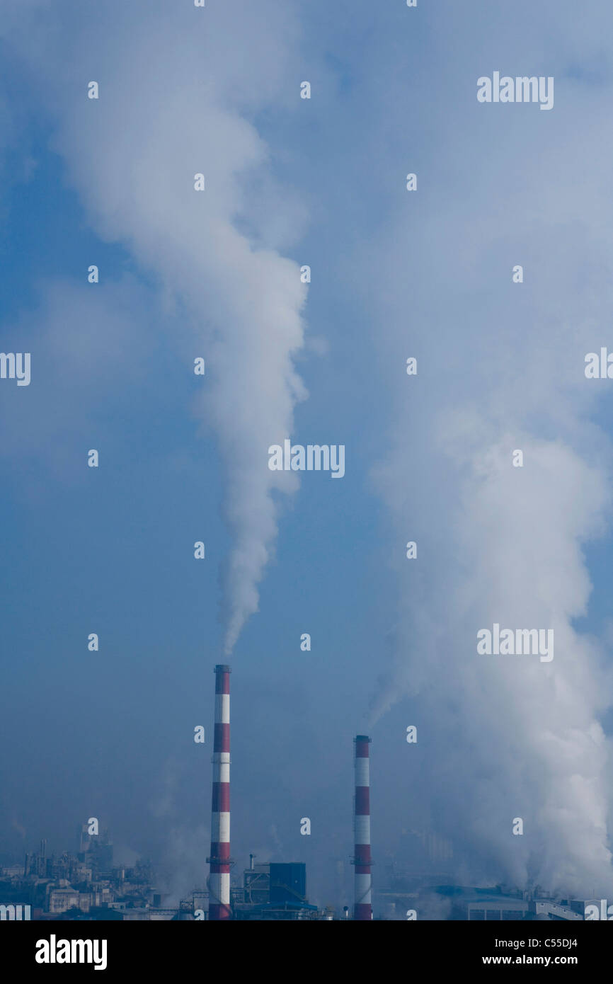 factory stack and smoke Stock Photo - Alamy