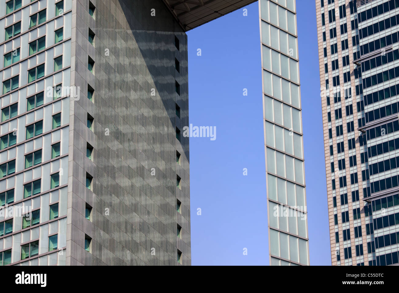 Abstract contemporary architecture of corporate office buildings Stock ...