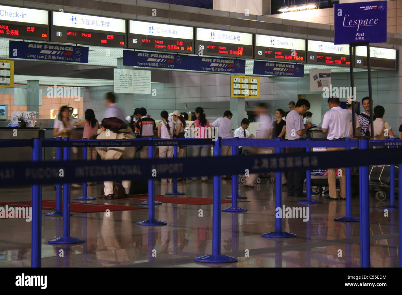 Pudong International Airport check in Shanghai Stock Photo - Alamy