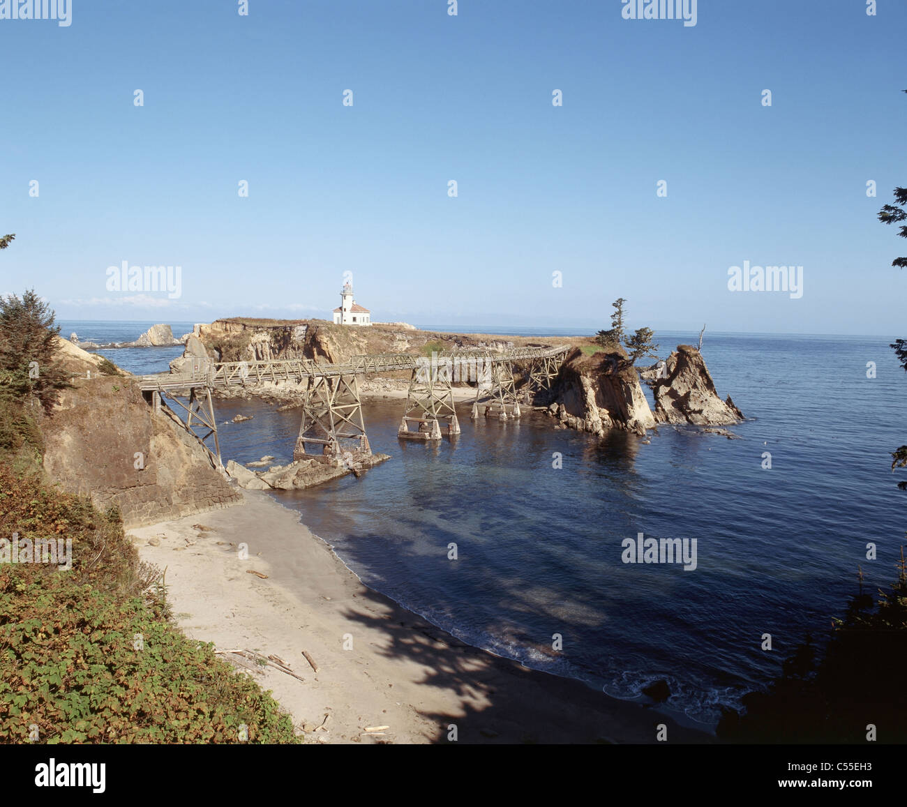 Cape Arago Lighthouse Oregon USA Stock Photo - Alamy