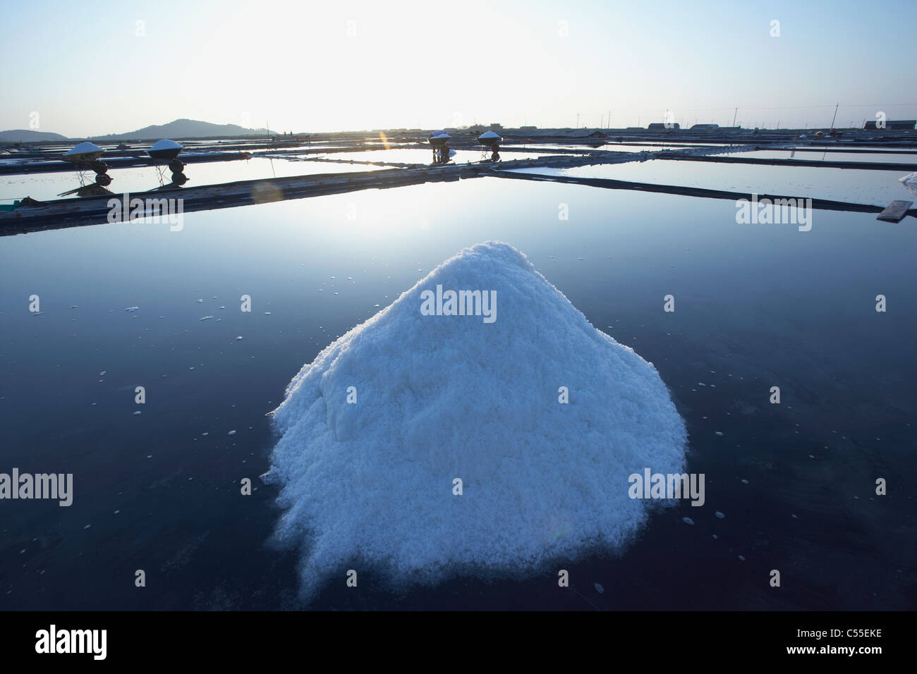Salt processing plant Stock Photo - Alamy