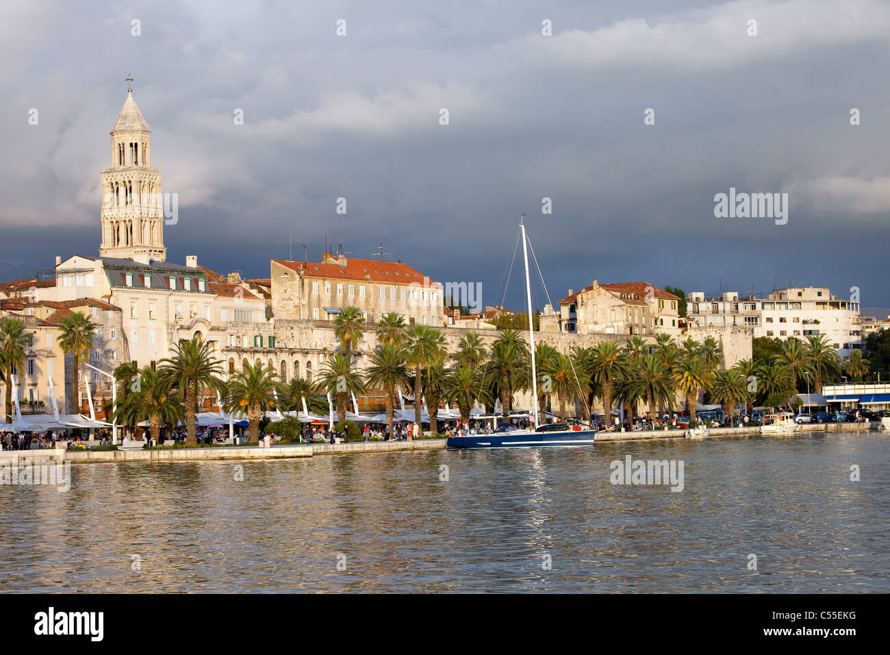 Waterfront scenery in Split, Croatia, Dalmatia County Stock Photo - Alamy