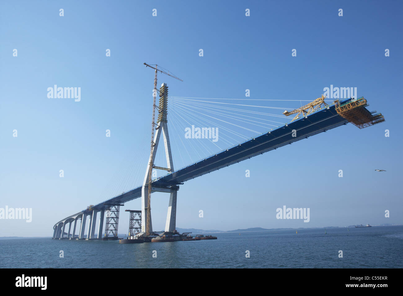 Incheon bridge construction hi-res stock photography and images - Alamy