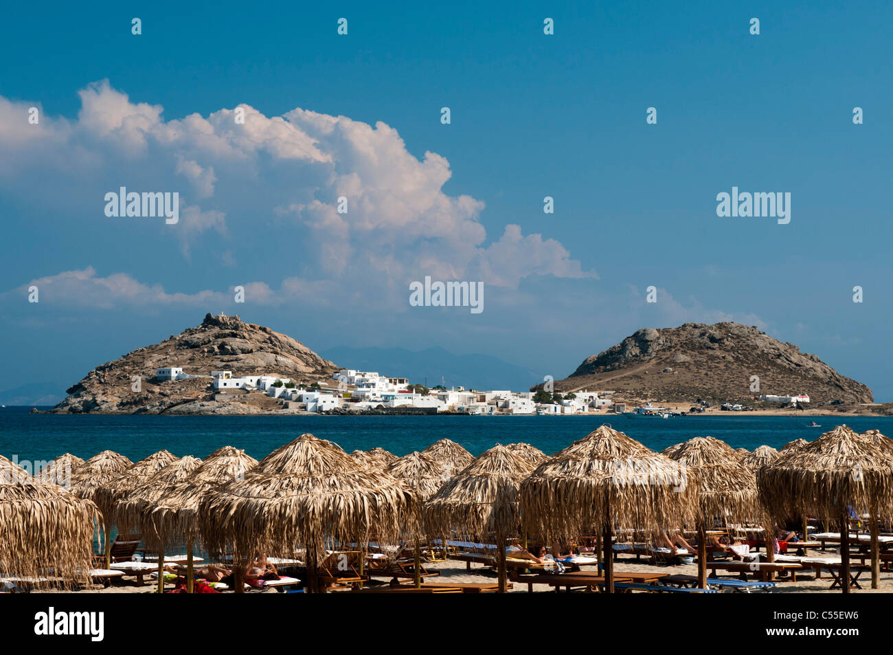 Cape Tarsanas from Kalafati Beach, Mykonos, Cyclades Islands, Greece ...