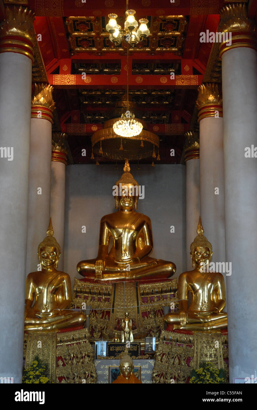 Buddha and Altar, Temple, Bangkok, Thailand Stock Photo - Alamy