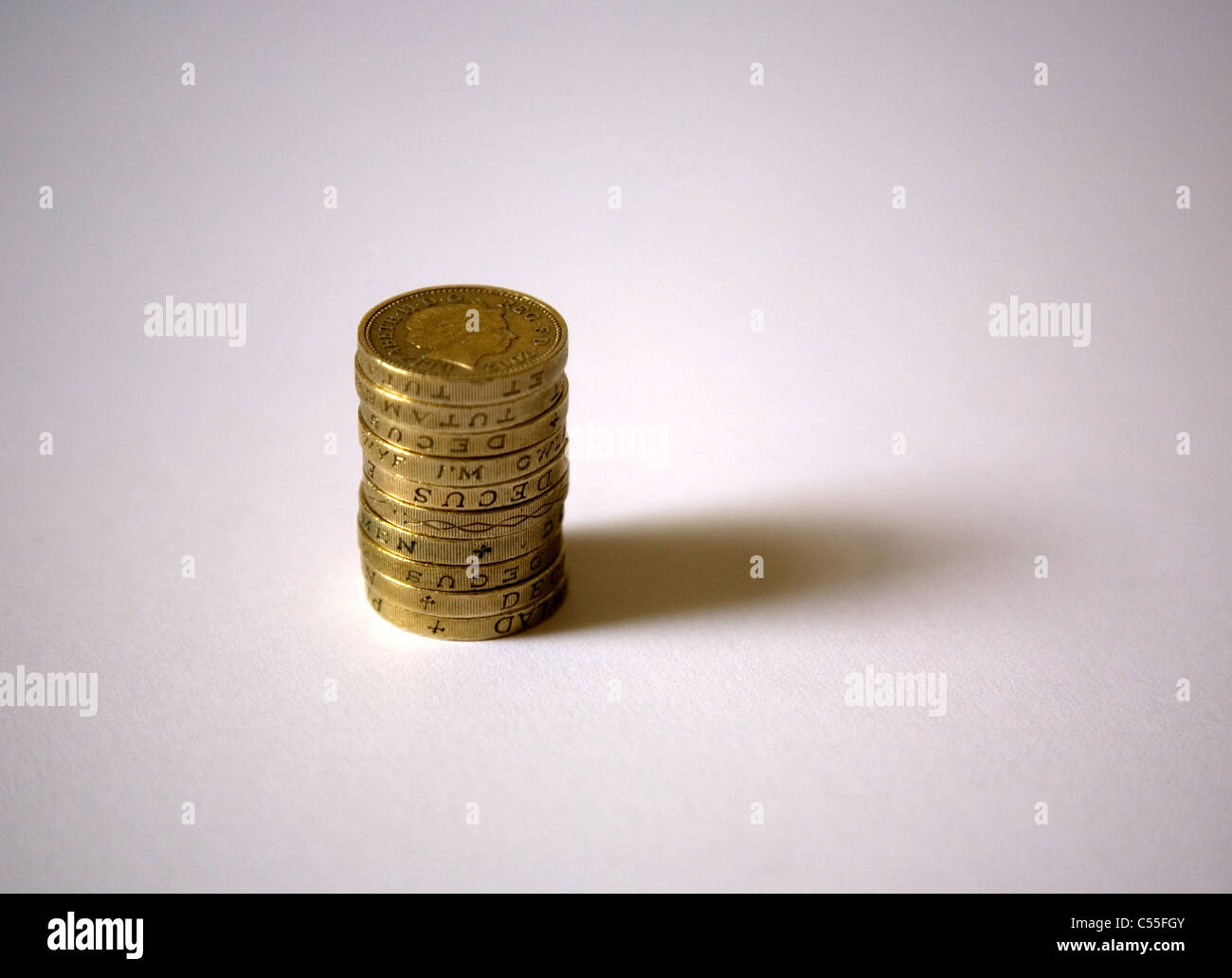 Stack of Pound Coins Stock Photo - Alamy
