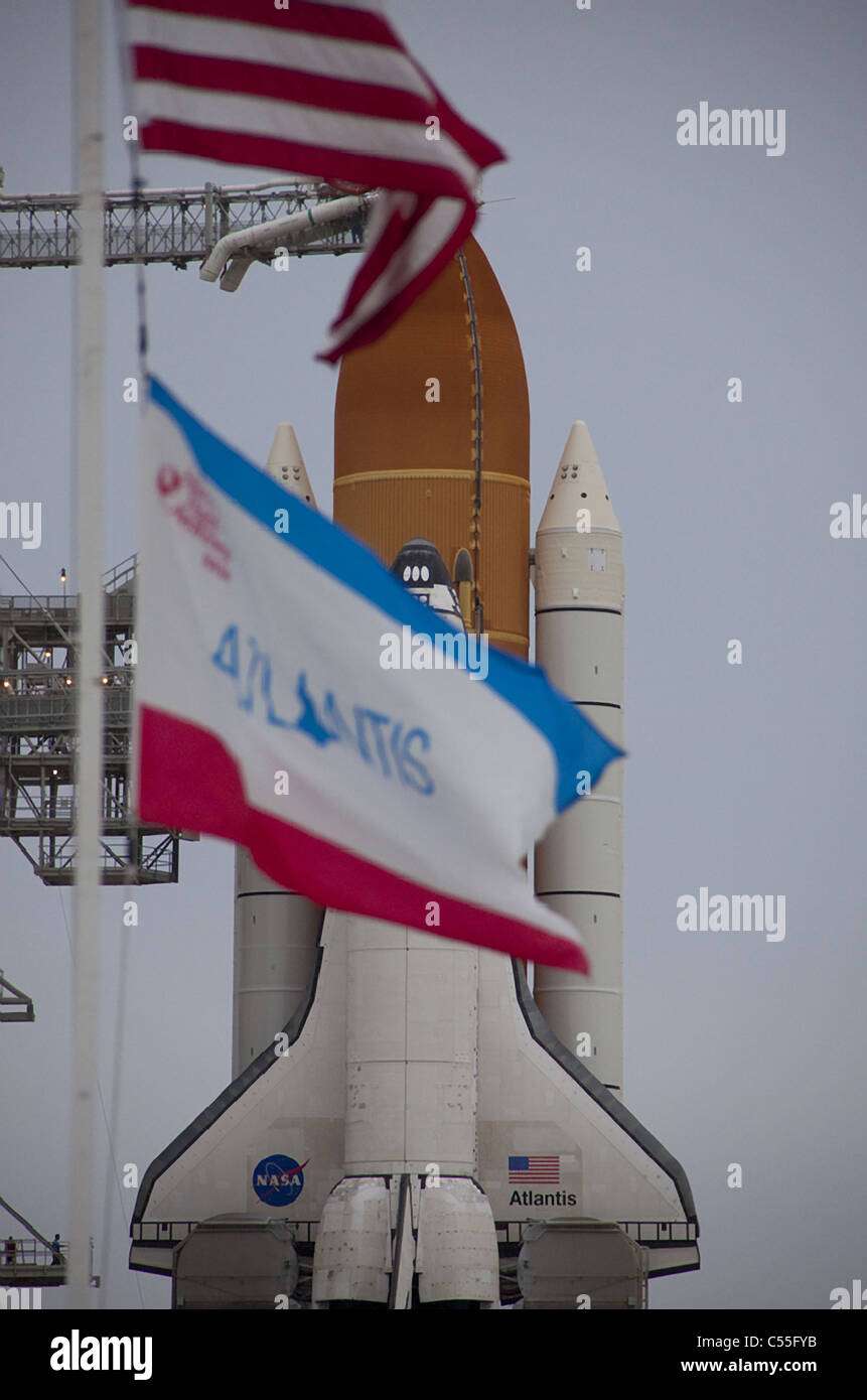Atlantis STS-135, the final space shuttle mission on Launch Pad 39A at ...