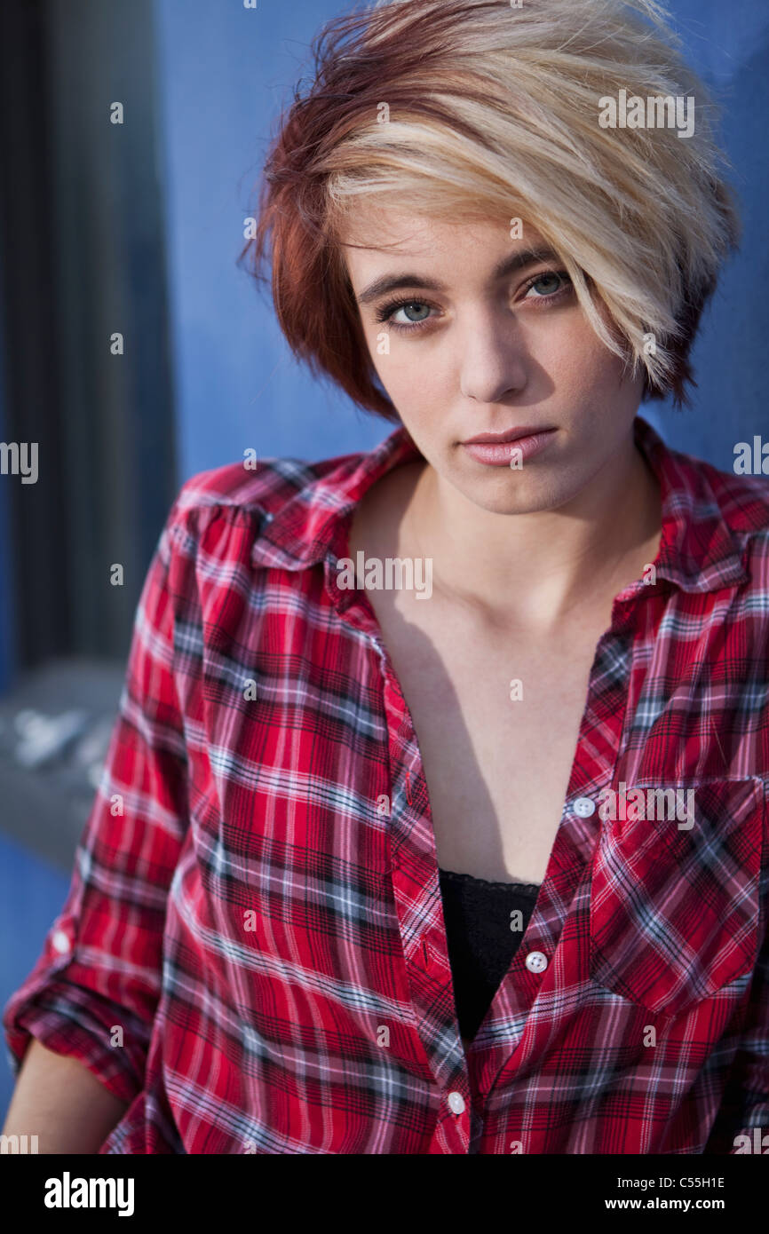 Portrait of punk girl outdoors Stock Photo - Alamy
