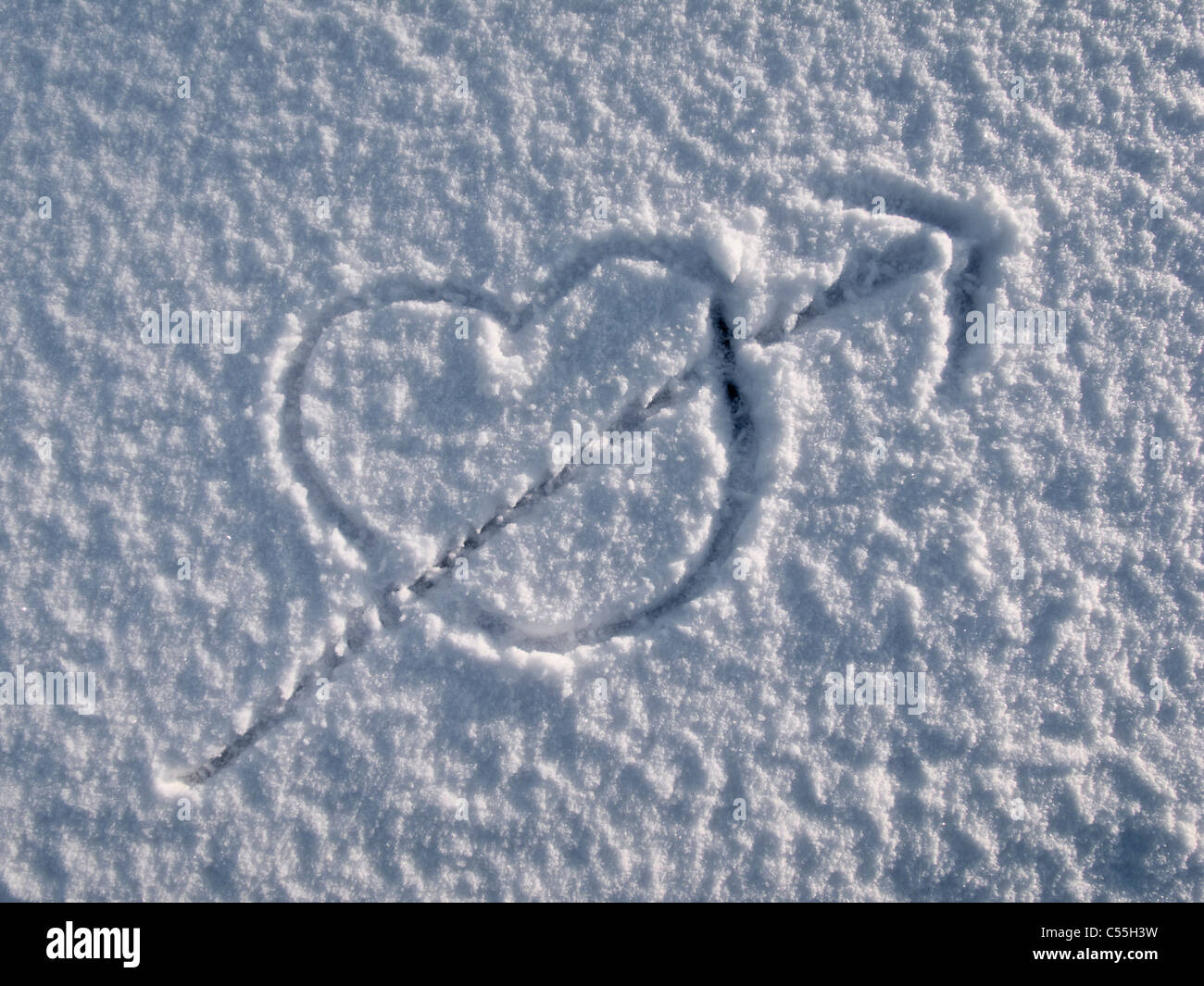 Drawing in snow hi-res stock photography and images - Alamy