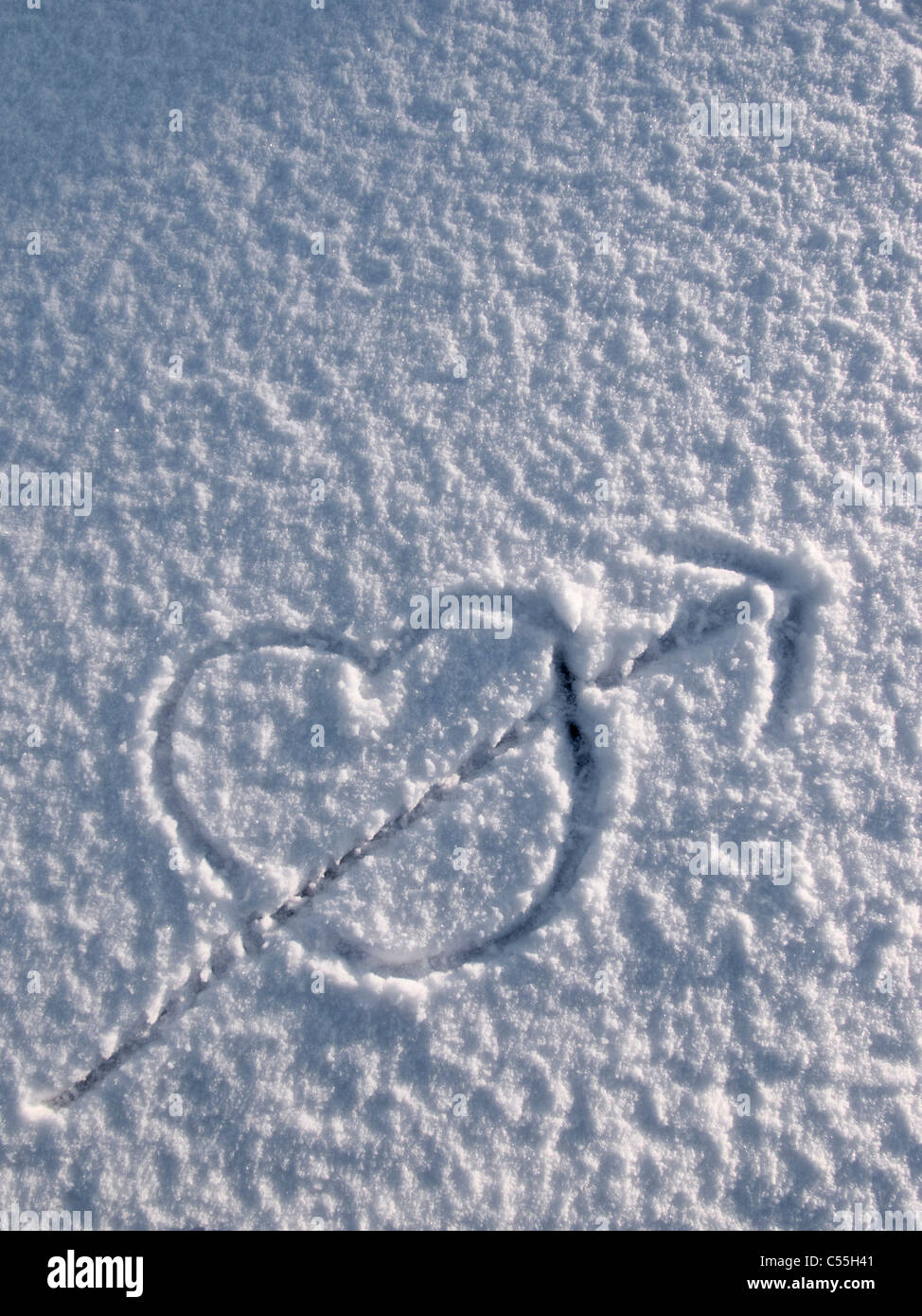 Drawing in snow hi-res stock photography and images - Alamy