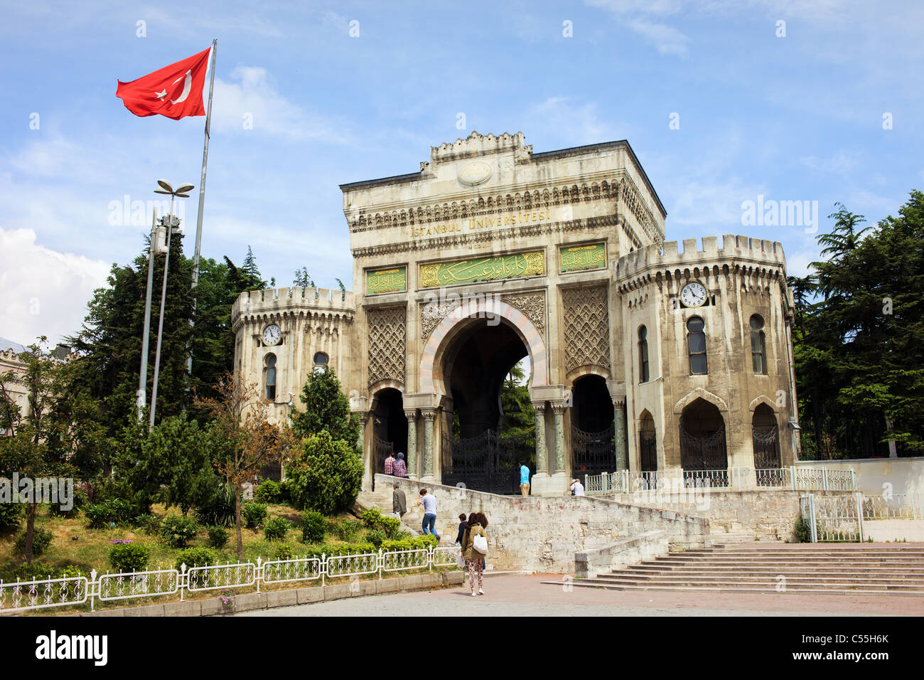 Historical main gate to the Istanbul University in Istanbul, Turkey ...
