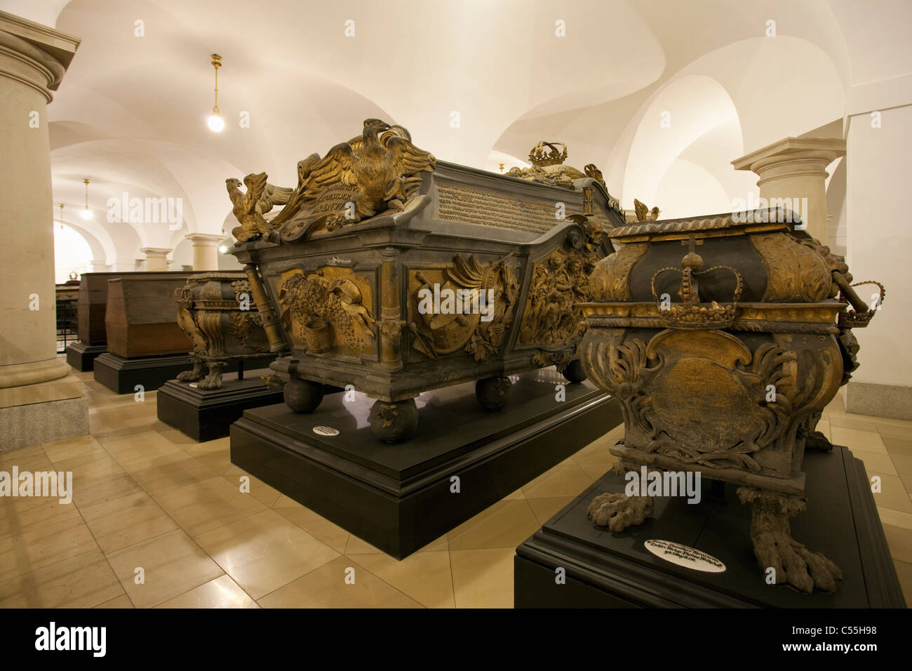 Coffins in a cathedral, Berlin Cathedral, Berlin, Germany Stock Photo ...