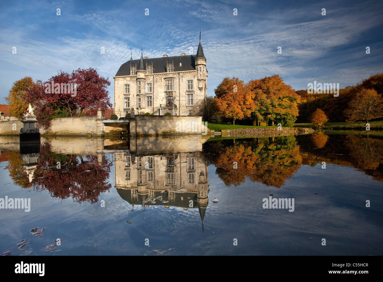 The Netherlands, Valkenburg, Estate and castle called Schaloen Stock ...