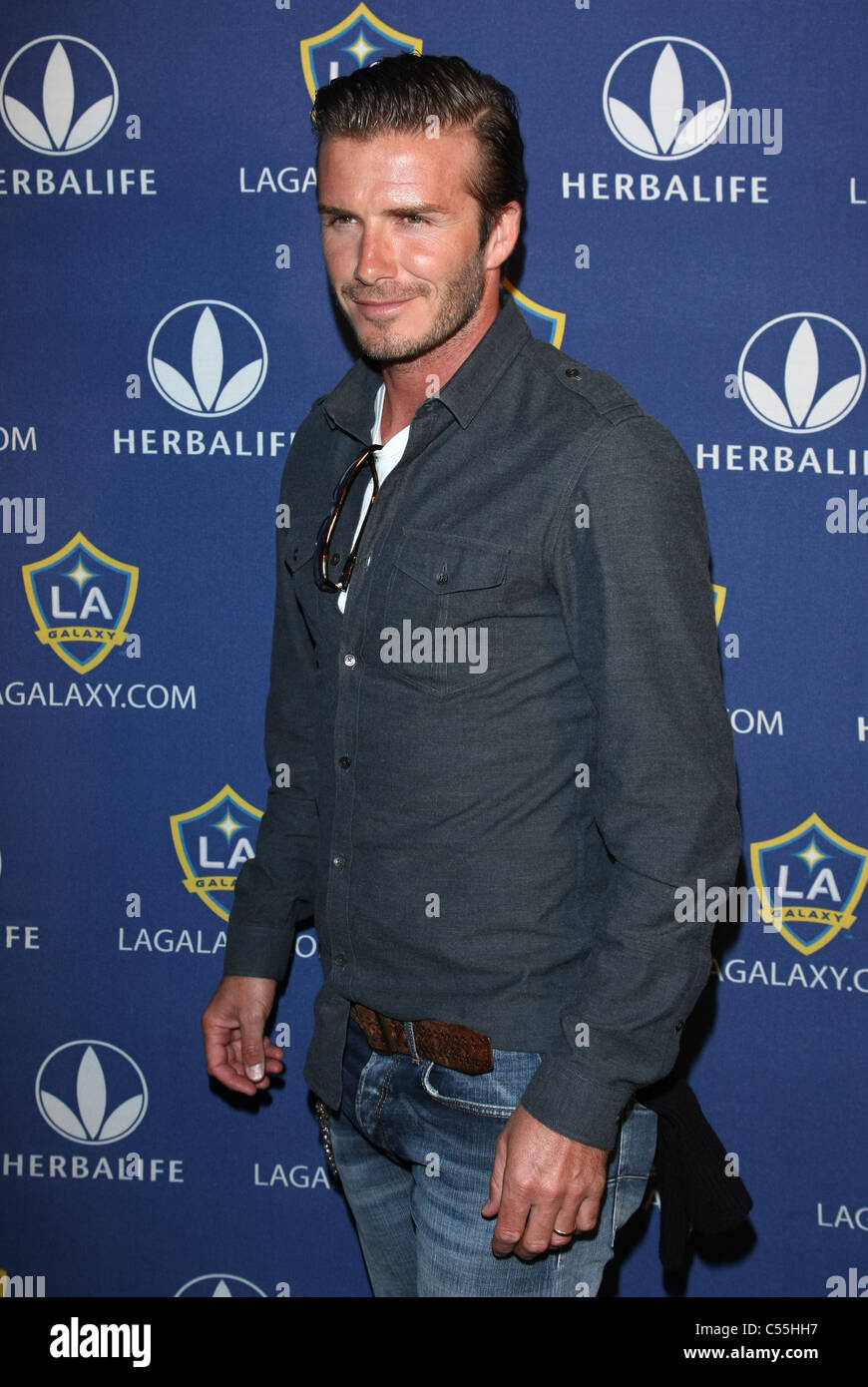 DAVID BECKHAM LA GALAXY LAUNCH NEW 3RD KIT DOWNTOWN LOS ANGELES ...