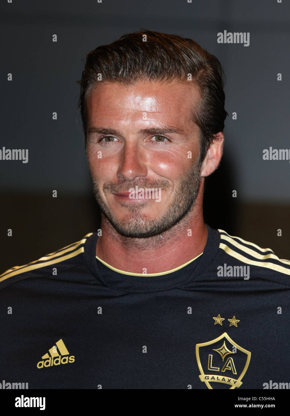 DAVID BECKHAM LA GALAXY LAUNCH NEW 3RD KIT DOWNTOWN LOS ANGELES ...