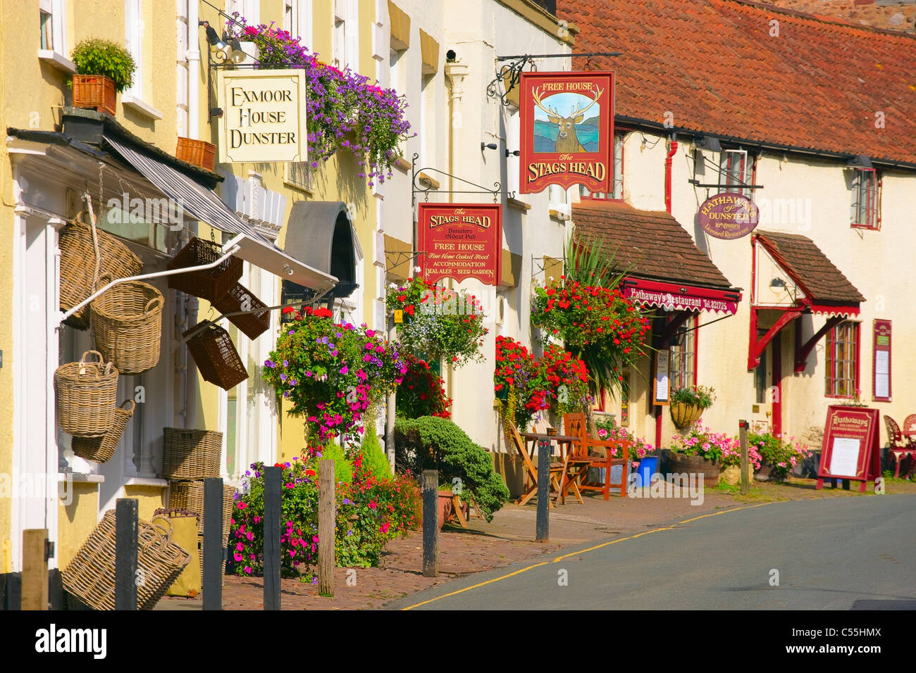 In the village of dunster hi-res stock photography and images - Alamy