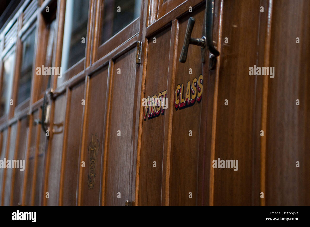 First Class train carriage, Powerhouse Museum, Sydney, Australia Stock ...